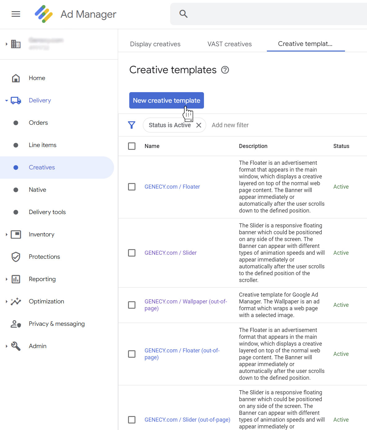 Custom creative templates for Google Ad Manager - Genecy.com